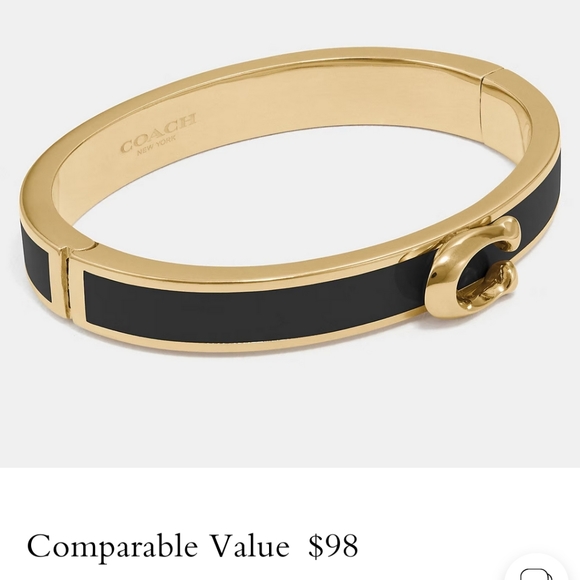 Coach | Accessories | New Coach Signature Push Hinged Bangle In ...